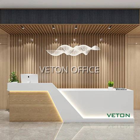 office reception backdrop design